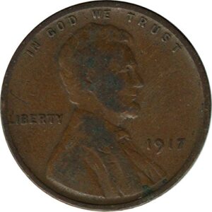 1917 lincoln wheat cent 1c fine