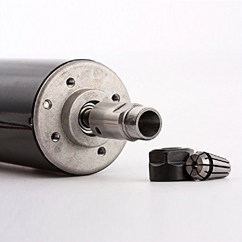 CNC 500W Spindle Motor 0.5kw Air Cooled Milling Spindle Motor 110V MACH3 Speed Power Converter with 52mm Clamp and 13pcs ER11 Collet for DIY Engraving Engraver Machine by TopDirect