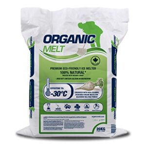 Organic Melt Premium Granular Ice Melt. Eco Friendly, Pet Friendly, Driveway and Sidewalk Safe- 20kg Bag (44 lbs)