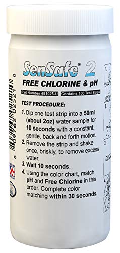 Industrial Test Systems 481025 SenSafe® Chlorine 2 (EPA FC/pH) Test Strips