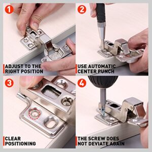 HORUSDY 2-Pack Super Strong 6" Automatic Centre Hole Punch, Adjustable Impact, Center Punch