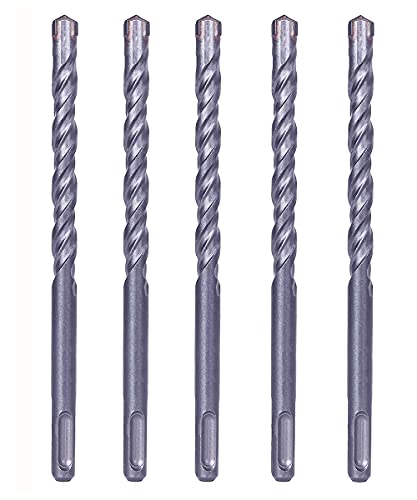 1/2 in.x 8 in. SDS Plus Rotary Hammer Drill Bit Set Drill Rock Concrete-5Pcs