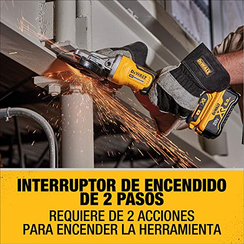 DEWALT 20V MAX* XR Angle Grinder with Brake, 5-Inch, Flathead Paddle Switch, Tool Only (DCG413FB)