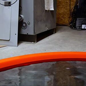 Quick Dam's Insta-Dam, Instant Flexible Indoor Flood Dam, 2in High x 4ft Long, Orange