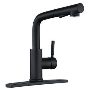 peppermint matte black kitchen sink faucet with pull down sprayer single lever black kitchen faucet with pull out spray low profile faucet for kitchen sink