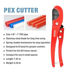 iCrimp PEX Clamp Cinch Tool for 3/8-inch to 1-inch Stainless Steel Clamps meet ASTM F2098 Standard with Pex Pipe Cutter