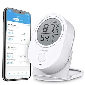 govee bluetooth thermometer hygrometer, instant read indoor digital humidity temperature monitor with app alert, 2 year data record and export, for home greenhouse incubator humidor and nursery room