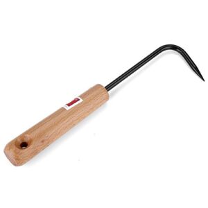 bonsai tool root pick rake gardening steel hook with ergonomic wooden handle