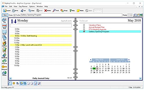 AnyTime Organizer Deluxe 16 - Organize Your Calendar, To-Do’s and Contacts!