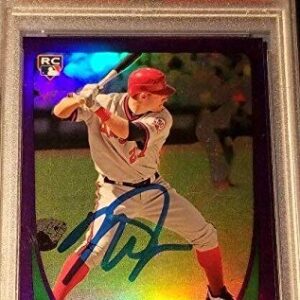 2011 Mike Trout Bowman Chrome Purple Refractor Signed RC Graded PSA NM 7 AUTO 9 - Baseball Slabbed Rookie Cards