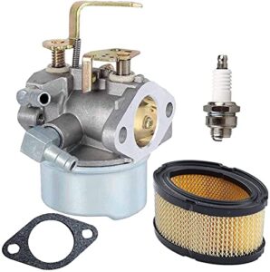 new 640152 carburetor + 33268 air filter+ spark plug for tecumseh 640152a 640023 640051 640140 640152 hm80 hm90 hm100 8-10 hp engine snow blower mower 5000w generator