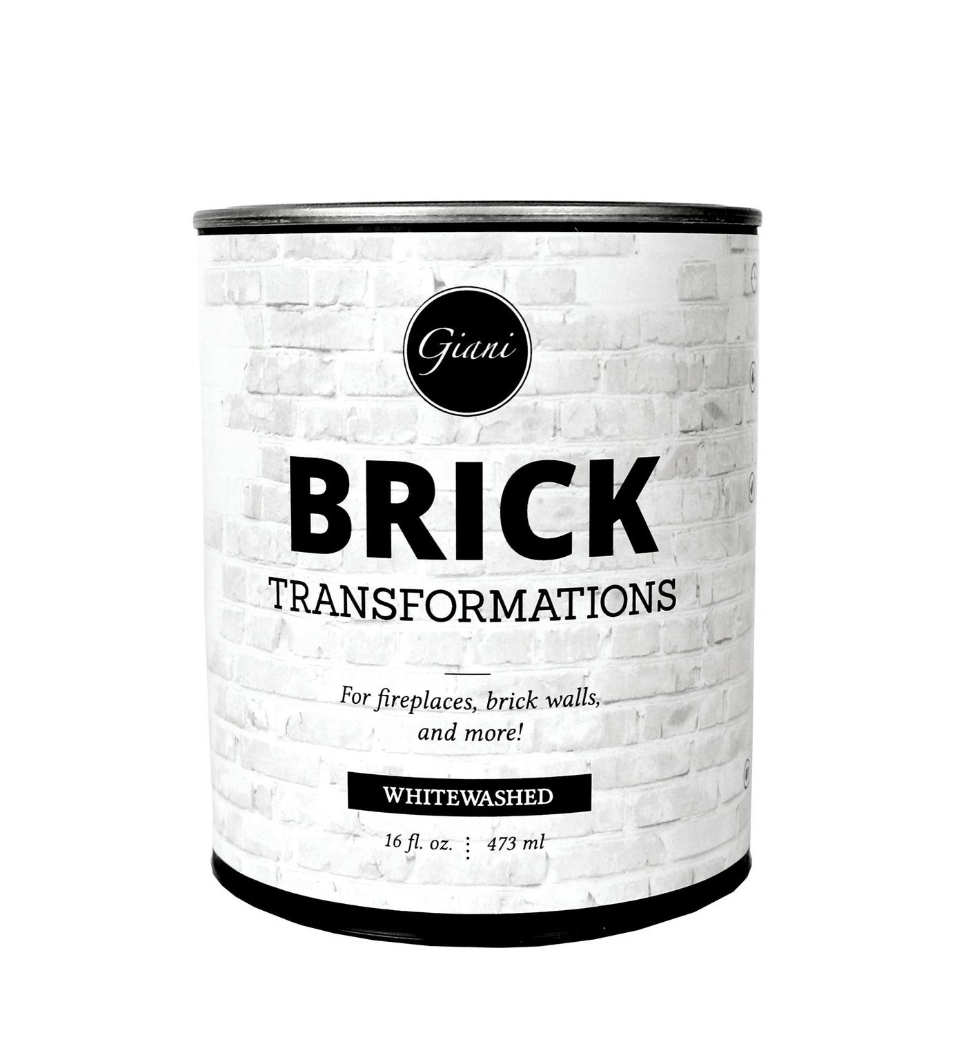 Giani Brick Transformations Whitewash Paint for Brick and Fireplaces- 16 oz Pint