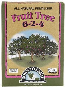 down to earth organic fruit tree fertilizer mix 6-2-4, 5lb