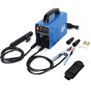 arc welder, 200amp 110v welding machine igbt inverter welder with lcd display, fits 4.2 mm welding rod equipment with accessories tools