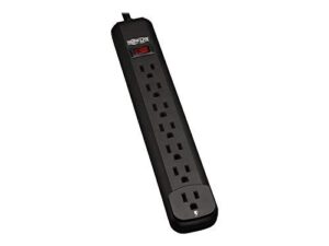 tripp lite 7 outlet power strip nema 5-15r ac 25ft cord 5-15p black housing - nema 5-15p plug - rec