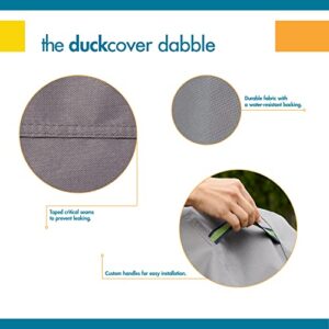 Duck Covers Soteria Waterproof 101 Inch Patio Offset Umbrella Cover with Integrated Installation Pole