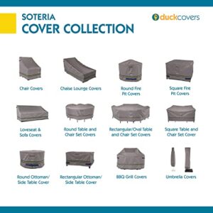 Duck Covers Soteria Waterproof 101 Inch Patio Offset Umbrella Cover with Integrated Installation Pole