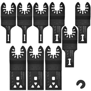 ACTOMASTER HCS Plunge Flush Cutting Blade Set for Oscillating Tool Multitool, Pack of 9