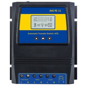 moes dual power controller 50a 5500 watt automatic transfer switch for off grid solar wind system ats dc 12v 24v 48v ac 110v 220v.