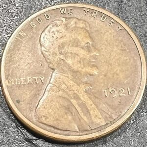 1921 S Lincoln Wheat Penny Cent Seller Fine