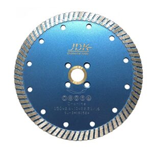 JDK1801C 6 Inch Dry Cutting Granite of Continuous Rim Diamond Saw Blade with 7/8 Inch Arbor