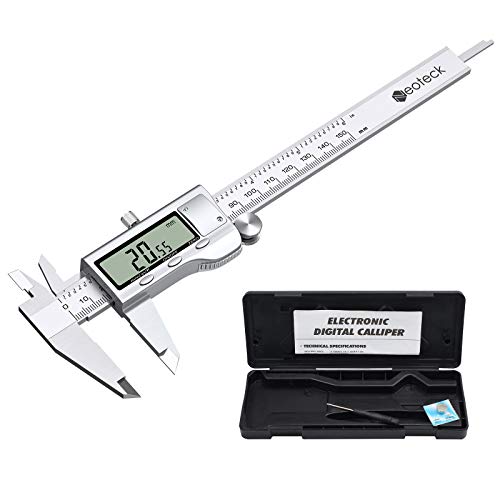 Neoteck 6 inch Digital Caliper, Full-Metal Electronic Calipers Measuring Tool Fractions/Inch/mm Conversion