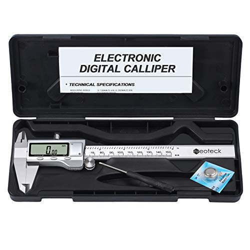 Neoteck 6 inch Digital Caliper, Full-Metal Electronic Calipers Measuring Tool Fractions/Inch/mm Conversion