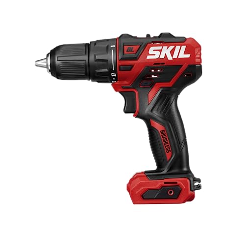 SKIL 2-Tool Combo Kit: PWRCore 12 Brushless 12V 1/2 Inch Cordless Drill Driver and 12 Inch Digital Level, Includes 2.0Ah Lithium Battery and PWRJump Charger - CB737601