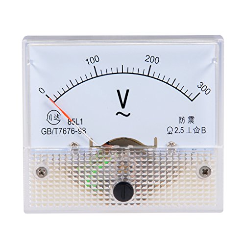 uxcell AC 0-300V Analog Panel Voltage Gauge Volt Meter 85C1 2.5% Error Margin