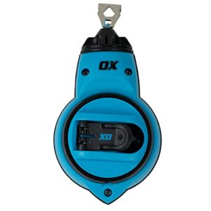 ox tools trade heavy duty chalk reel | 100ft / 30m | small chalk line | straight line reel | thin line chalk reel ox-t020830