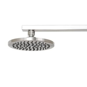 amazon basics rain shower head, 6 inch, round, polished chrome