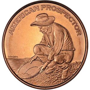 Private Mint 1 oz .999 Pure Copper Round/Challenge Coin (American Prospector)