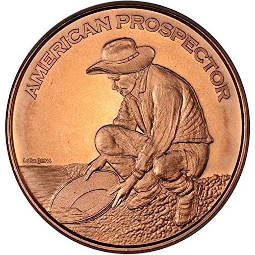 Private Mint 1 oz .999 Pure Copper Round/Challenge Coin (American Prospector)