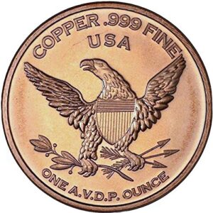 Private Mint 1 oz .999 Pure Copper Round/Challenge Coin (American Prospector)