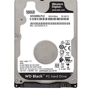 WD Black 500GB Performance Mobile Hard Disk Drive - 7200 RPM SATA 6 Gb/s 32MB Cache 7 MM 2.5 Inch - WD5000LPLX (Renewed)