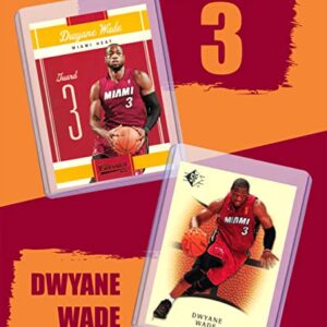 Dwyane Wade Basketball Cards Assorted (5) Bundle - Miami Heat Chicago Bulls Trading Card Gift Pack