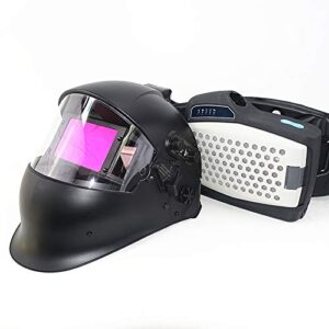 powered air purifying respirator auto darkening welding helmet, personal protective equipment, industry welding mask papr kit (b. helmet papr kit)