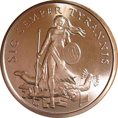 1 oz Sic Semper Tyrannis (2014) .999 Pure Copper Round/Challenge Coin