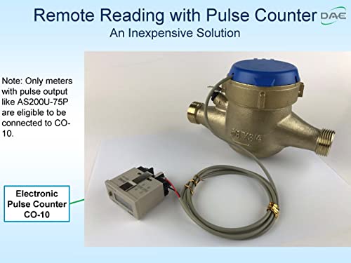 DAE VM-75P Positive Displacement Water Meter, 3/4” NPT Couplings, Pulse Output, Gallon