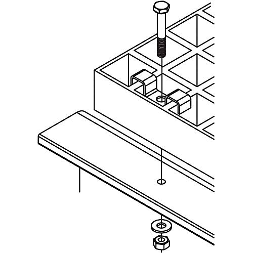 Grating Clip, 316 Stainless Steel, PK25