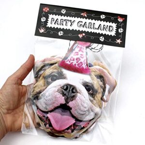 English Bulldog Garland, dog party decoration banner, Made in USA, Best Quality