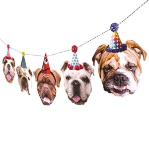 English Bulldog Garland, dog party decoration banner, Made in USA, Best Quality