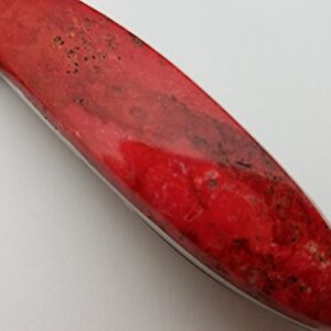 Santa Fe Stoneworks Red Coral Handle Pocketknife on Leek Blade