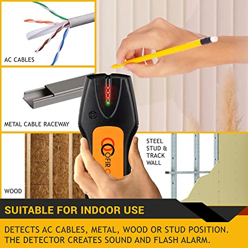 Ofircreation Stud Finder & Multifunction Device (Laser Level line, Leveler, Metric Ruler) - Stud Finder Wall Scanner With Laser Level Can Be Used as Pictures Hanging Tool and Ruler