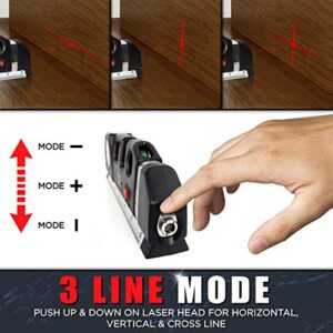 Ofircreation Stud Finder & Multifunction Device (Laser Level line, Leveler, Metric Ruler) - Stud Finder Wall Scanner With Laser Level Can Be Used as Pictures Hanging Tool and Ruler