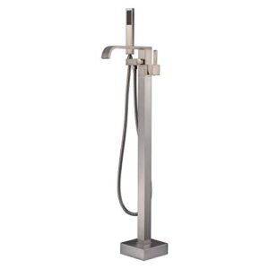 artiqua freestanding bathtub faucet tub filler brushed nickel floor mount faucets brass single handle with hand shower