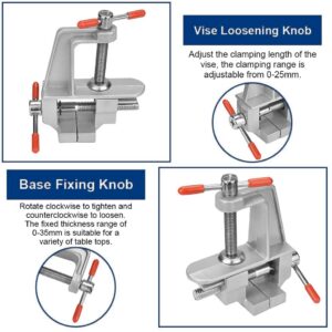 TANJIN Mini Jeweler Table Clamp Small Hobby Bench Vice Jewelers Hobby Clamps Craft Table Repair Tool Portable Work Bench Vise