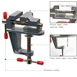 TANJIN Mini Jeweler Table Clamp Small Hobby Bench Vice Jewelers Hobby Clamps Craft Table Repair Tool Portable Work Bench Vise