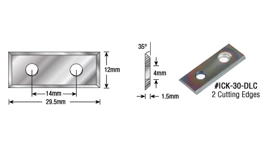 Amana Tool - AMA-12-DLC Solid Carbide 4 Cutting Edges Diamond-Like Carbon (DLC) Coated Ins