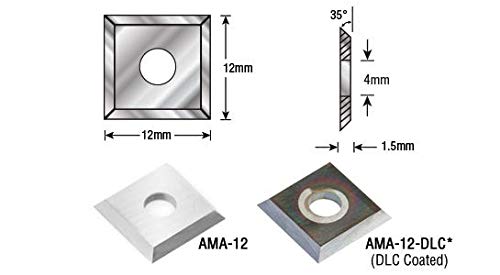 Amana Tool - AMA-12-DLC Solid Carbide 4 Cutting Edges Diamond-Like Carbon (DLC) Coated Ins